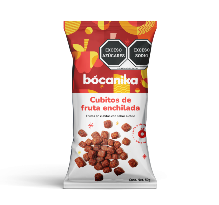 Cubitos de fruta enchilada - Bocanika